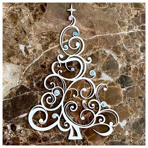 Reneabouquets Beautiful Board Twirly Christmas Tree Laser Cut Chipboard ...