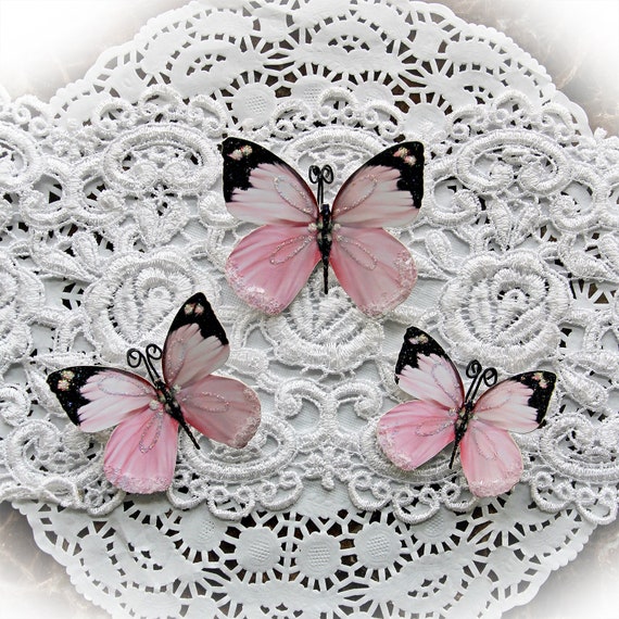 Reneabouquets Handcrafted Butterfly Set Pink Aurora - Etsy