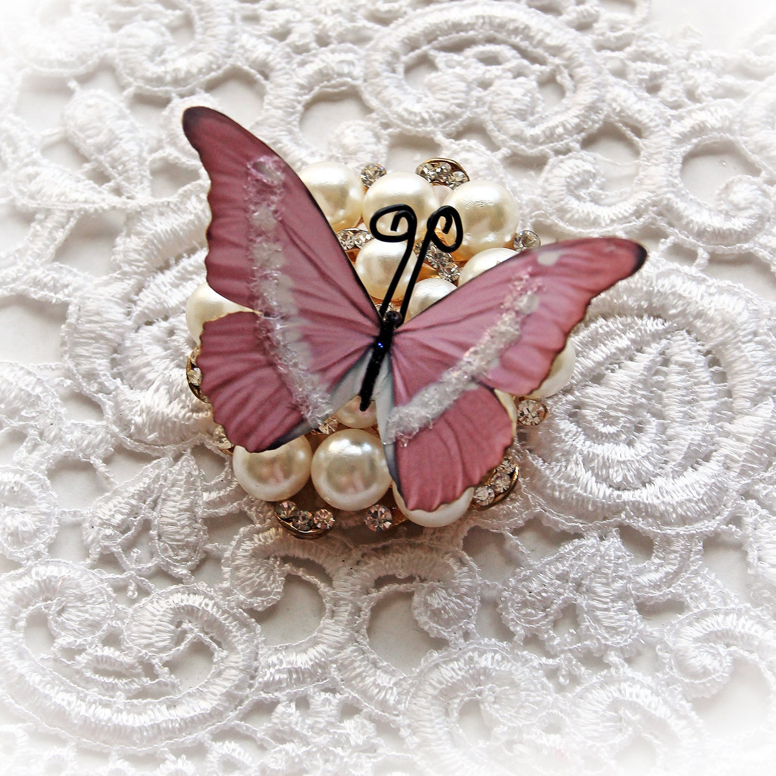 Reneabouquets Handcrafted Butterfly Set Ice Fairy Pink - Etsy