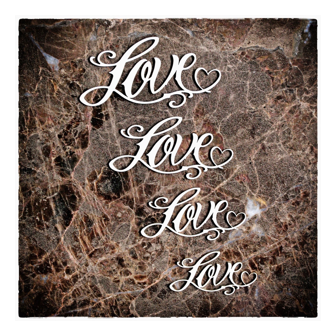Reneabouquets Beautiful Board ~ Beautiful Words Love 4 Piece Laser Cut ...