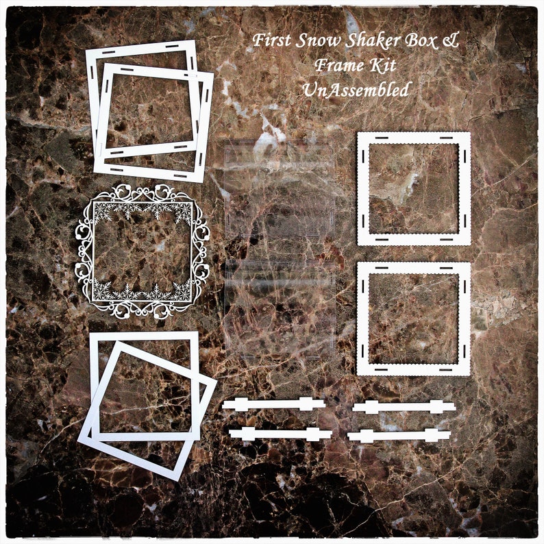 Reneabouquets Beautiful Board first Snow Shaker Box With - Etsy