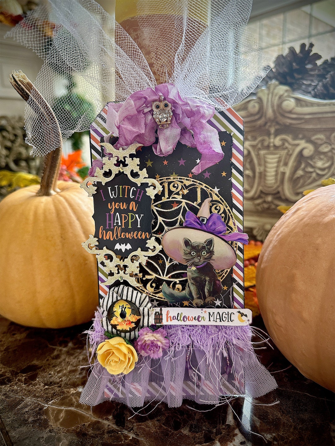 Twilight Trick or Treat Halloween Oversized Tag Large 11 X 4 1/4 With A ...