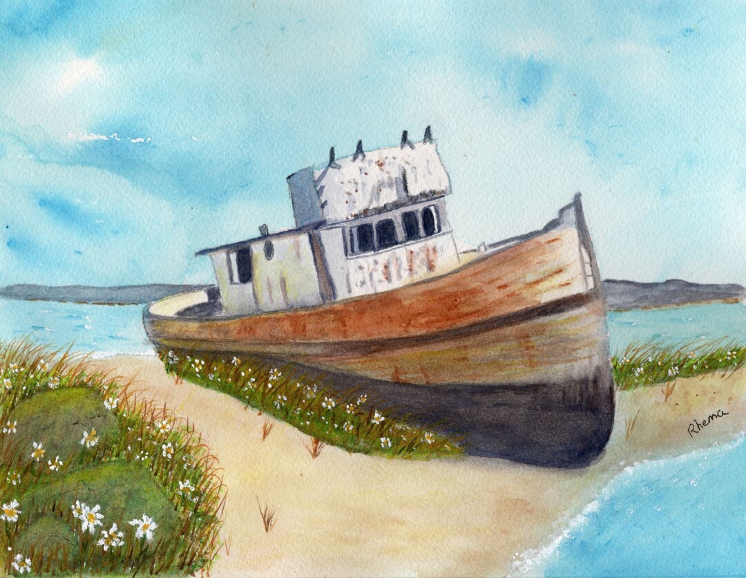 Grounded Matted Watercolor Print by Rhema Cruson Rhemasartworld ...