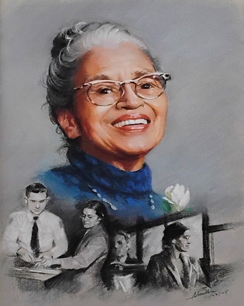 Rosa Parks – Original Pastel Portrait - Etsy