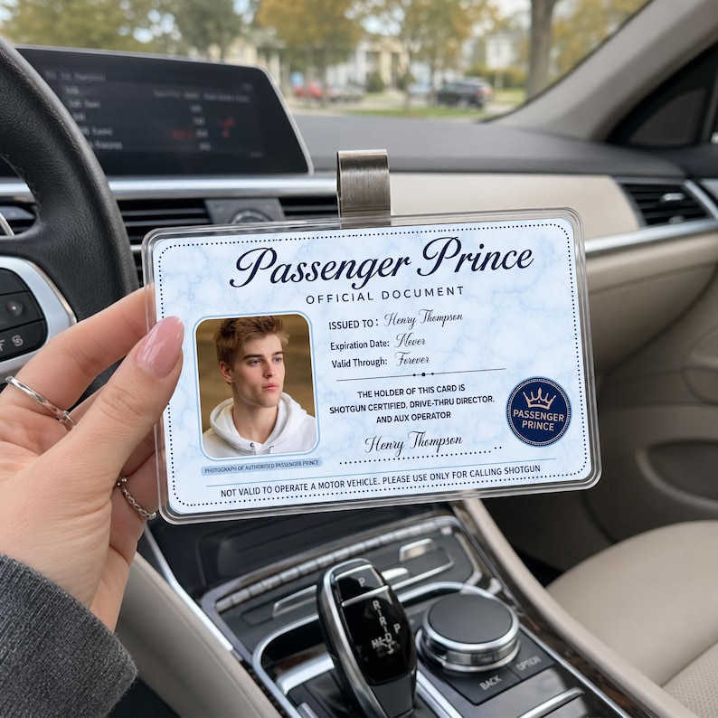 Personalized Funny Car Visor Clip Passenger Princess License for ...