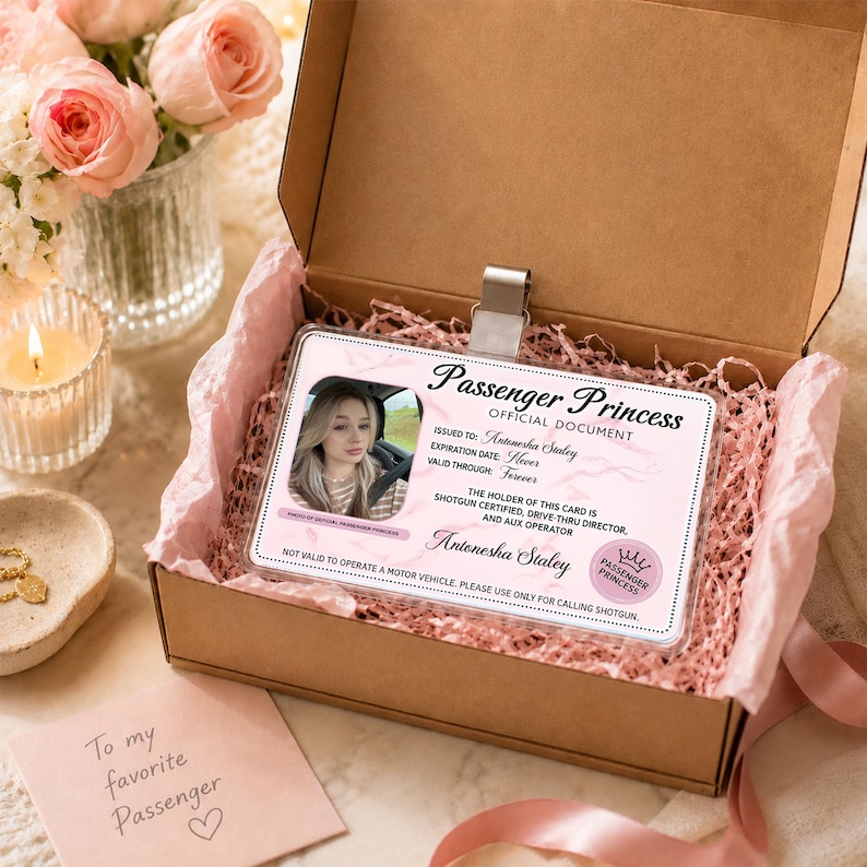 Personalized Funny Car Visor Clip Passenger Princess License for ...