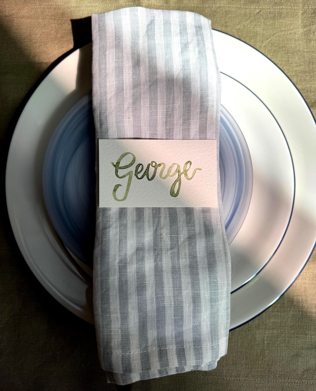 Hand Painted Watercolor Place Cards | Custom Hand Lettering Wedding ...