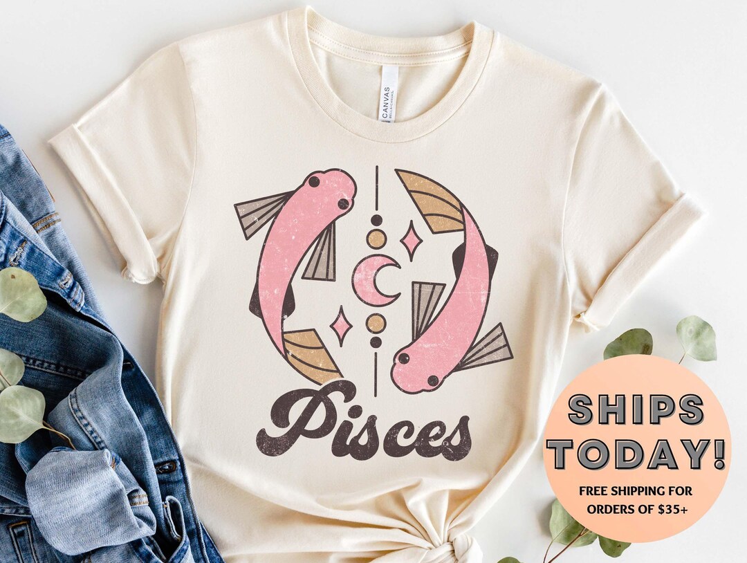 Vintage Pisces Shirt, Zodiac Shirt, Astrology Shirt, Gift for Pisces ...