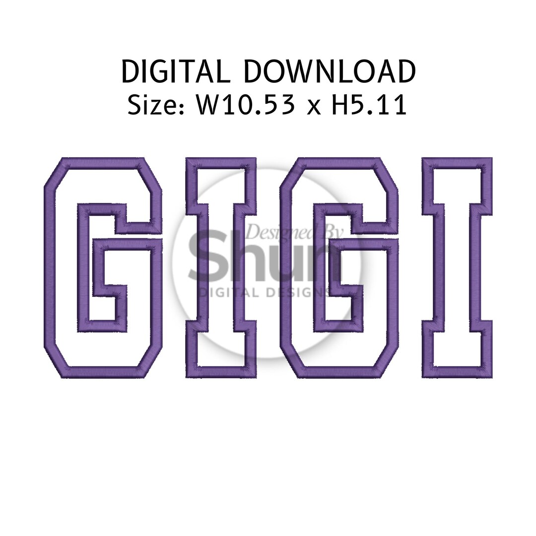 Gigi Appliqué Embroidery Design | Digital Embroidery File - Etsy