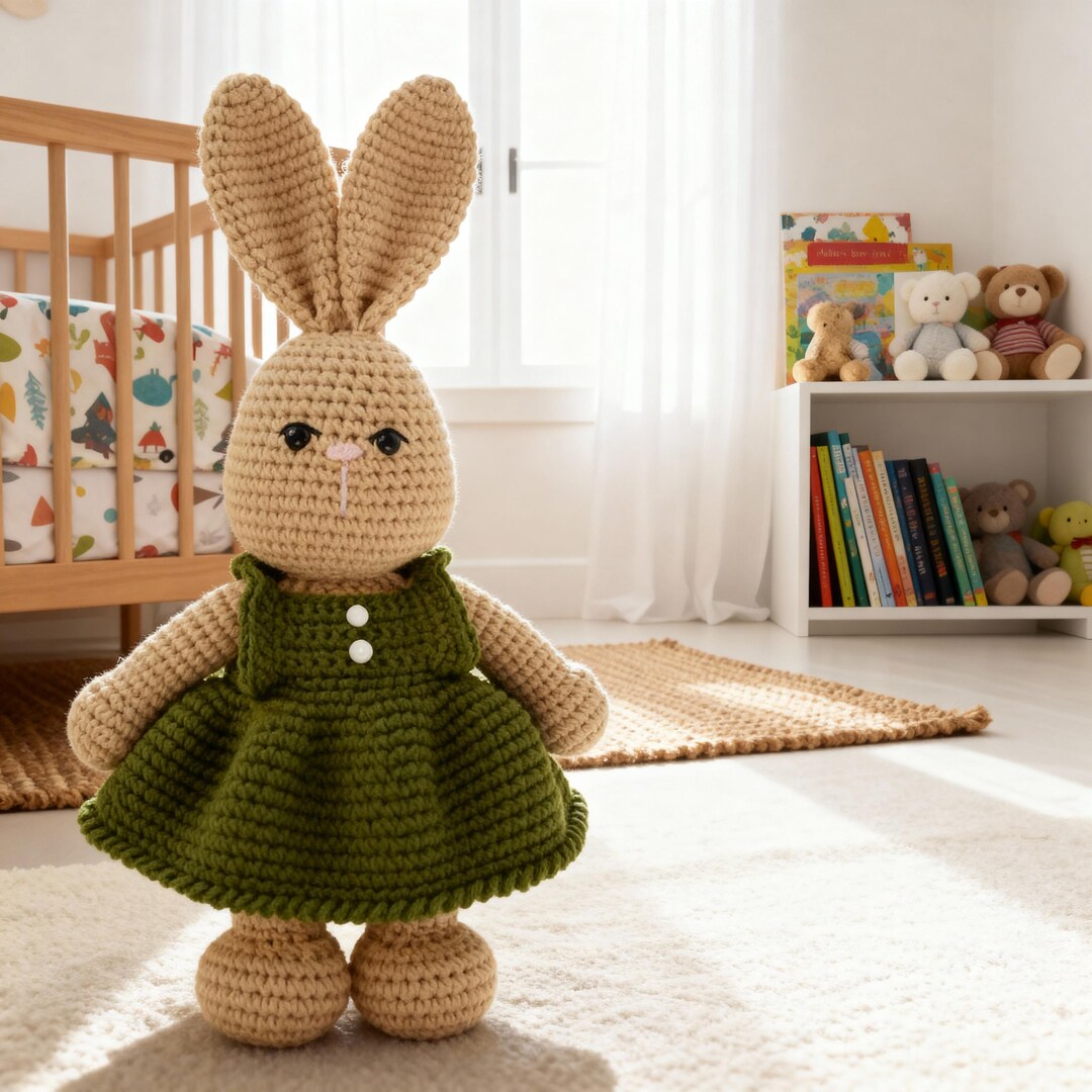Amigurumi Rabbit Doll Crochet Pattern | Bunny in Dress (PDF Download ...