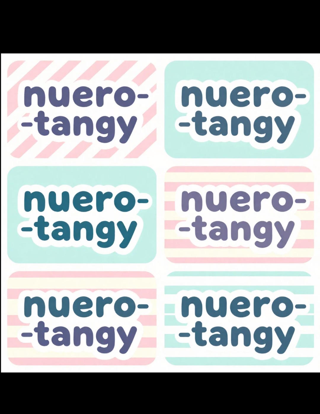 Nuero Tangy Sticker Sheet • Pastel Neurodivergent Printable Stickers ...