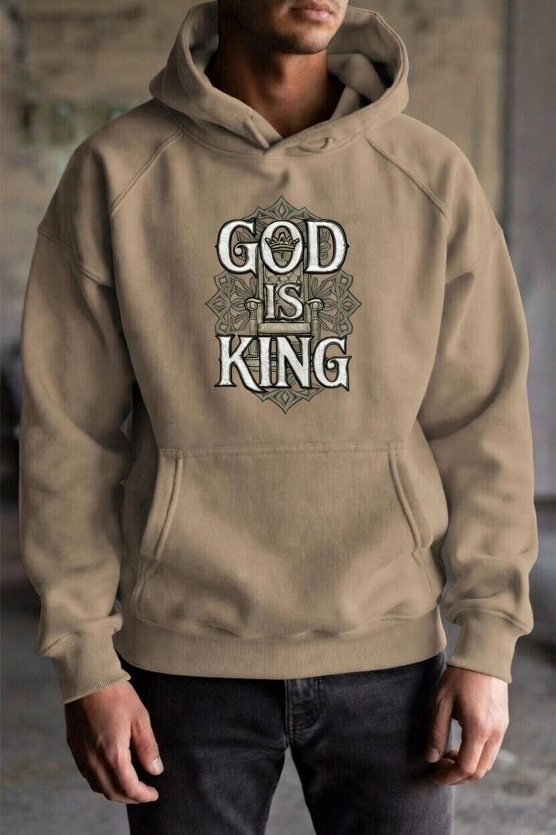 Hoodie GOD IS KING Embroidery - Etsy