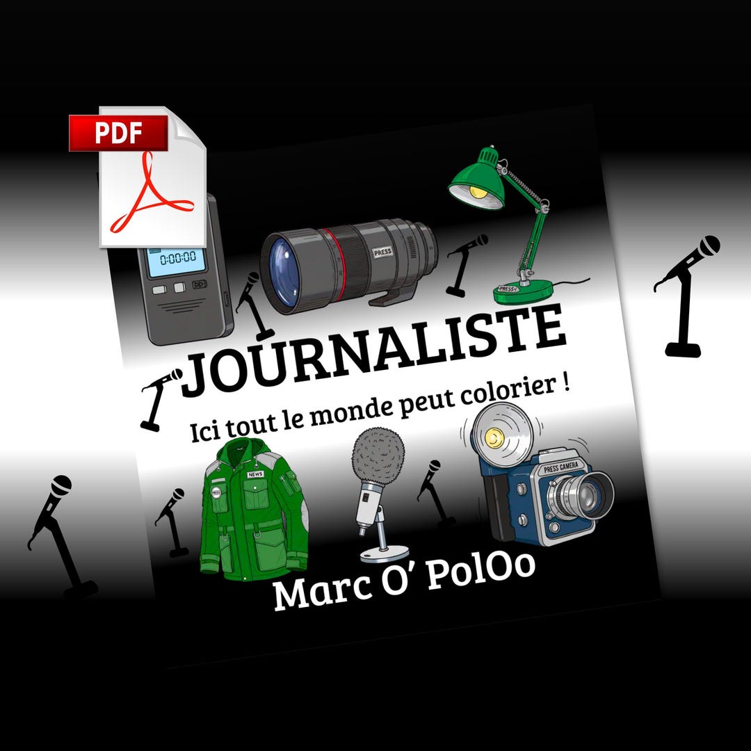 Journalist Coloring Book – Reporting, Press & Media – 50 Printable ...