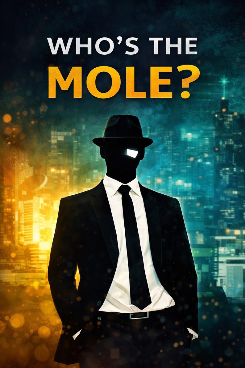 Printable Spy Party Game – Who’s the Mole? Hidden-role Social Deduction ...