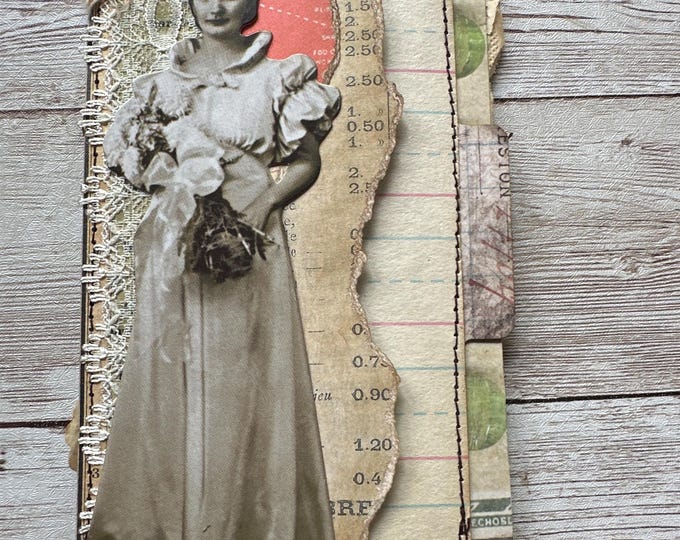 Side Pocket Tag Insert Notepad Junk Journal Ephemera Bride Etsy
