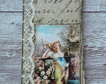 Handmade Slim Pocket Journal, Writing, Diary, Daily Journal, Vintage ...