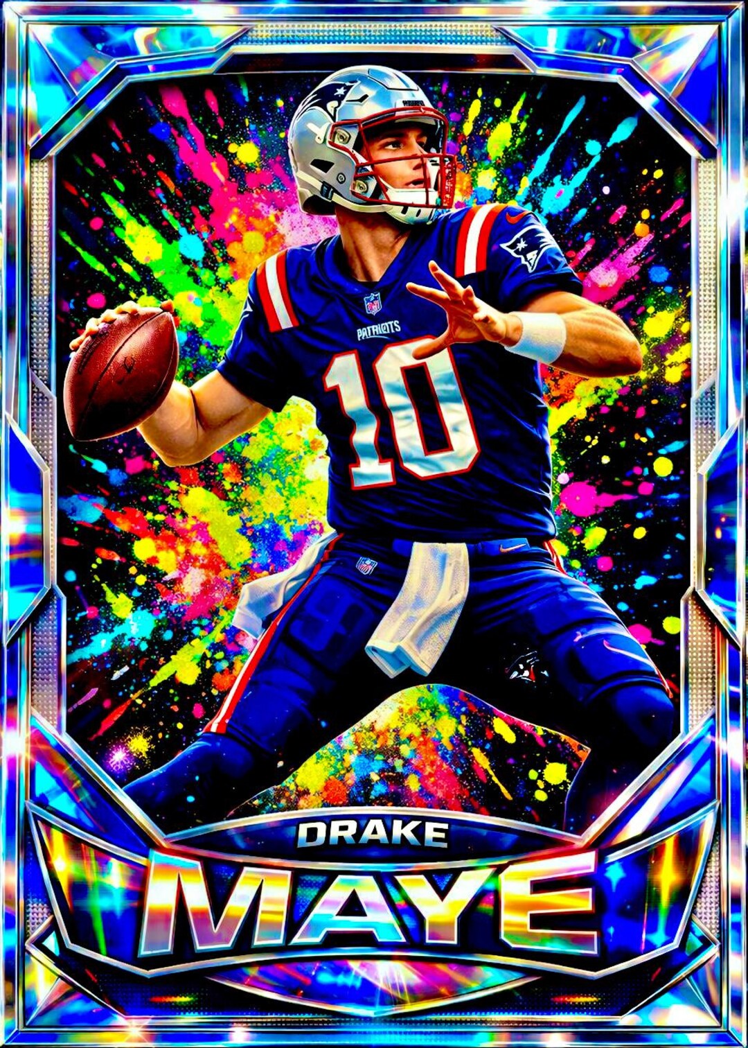 Drake Maye Wall Art Print | Football Art | Sports Poster | Instant ...