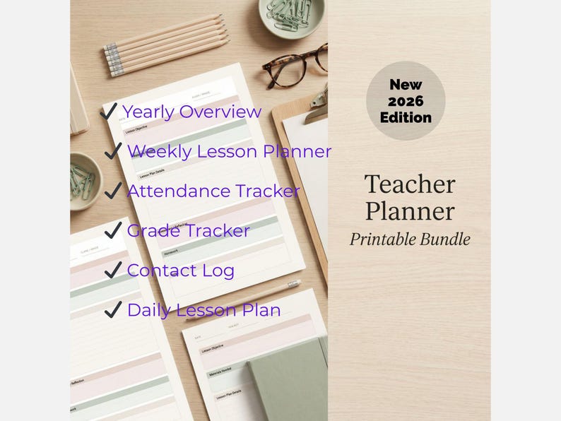 Teacher Planner Bundle | Weekly, Daily Lesson Plans, Attendance, Grade ...