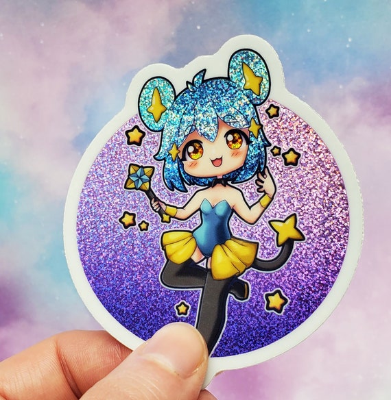 Shinx Inspired Magical Girl Sparkle Sticker | Etsy