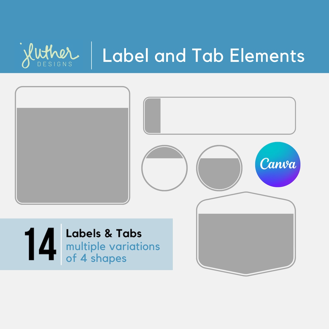 Custom Label and Tab Elements - Png and Svg Files for Memory Keeping - Etsy