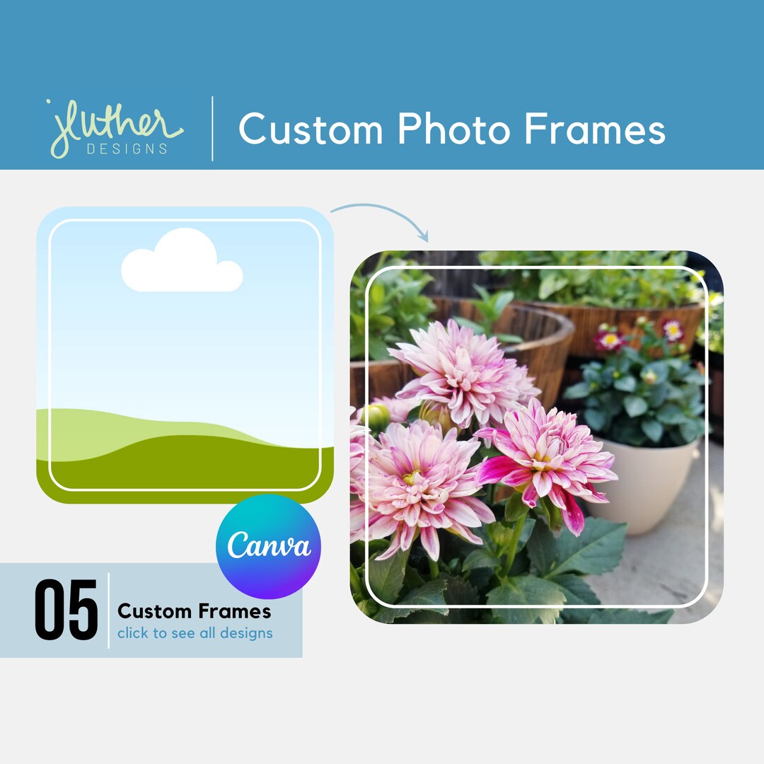 Custom Square Label Frames - Canva Frames and Png/svg Files for Memory ...