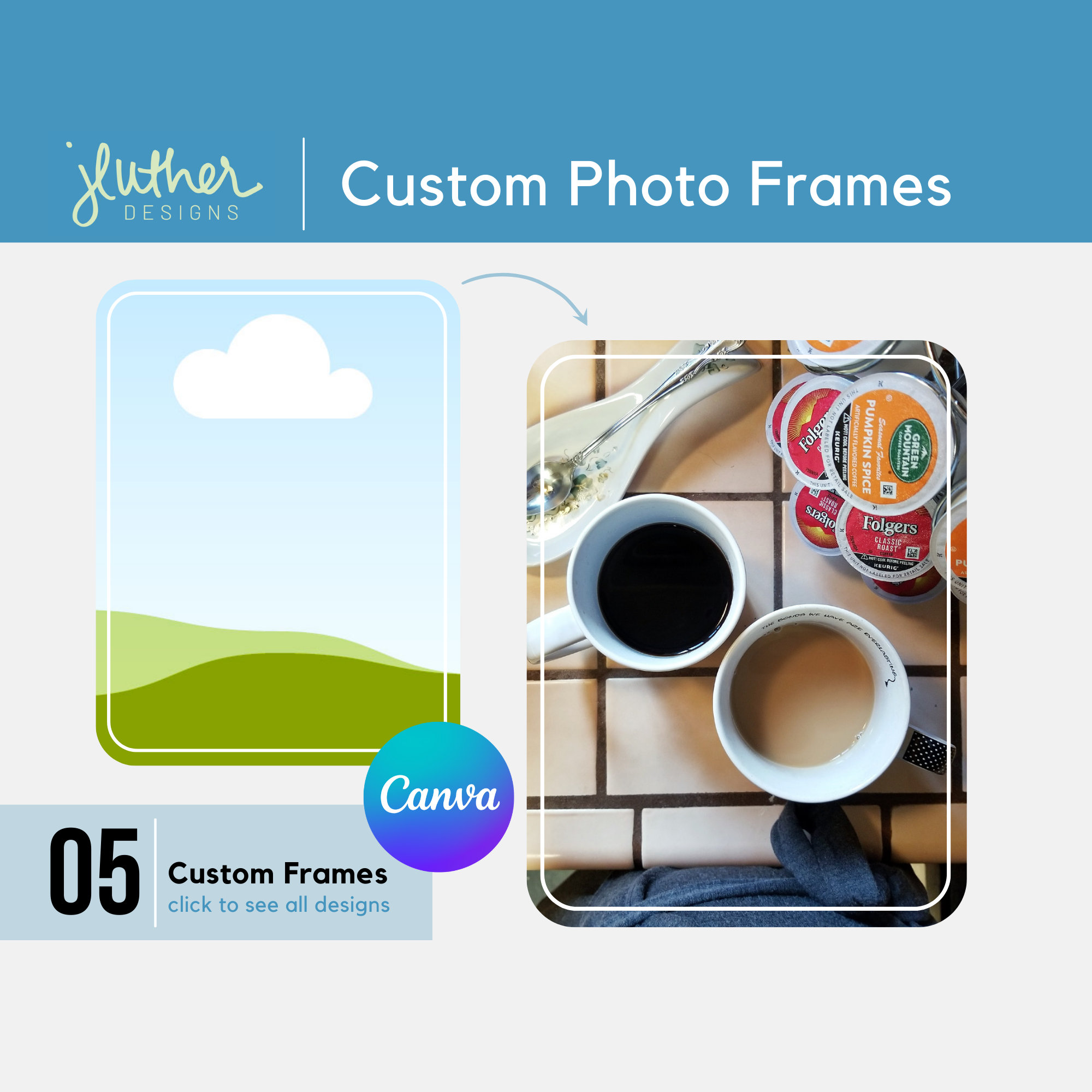 Custom Tall Rectangle Label Frames Canva Frames and Png/svg Files for ...