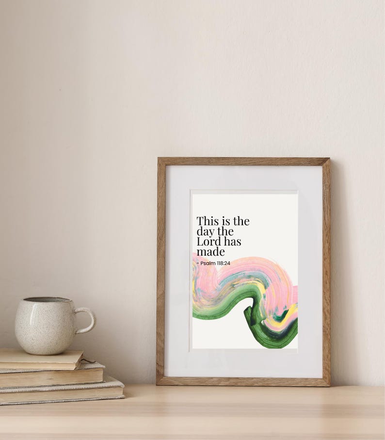 Abstract Christian Scripture Prints, Set of 6, Psalm Verses (digital ...