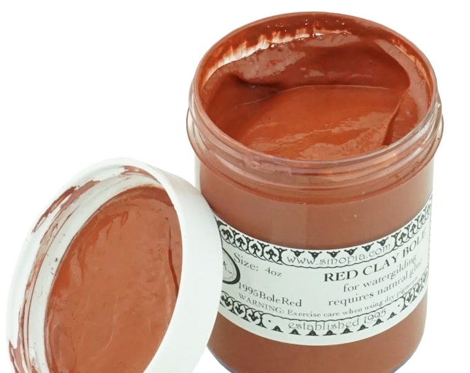 L.A. GOLD LEAF Sinopia Red Clay Bole 4 Oz or 16 Oz - Etsy