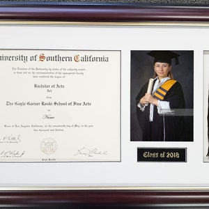 Handmade Diploma Frame for College Diploma Size 8 1/2" X 11" (black ...