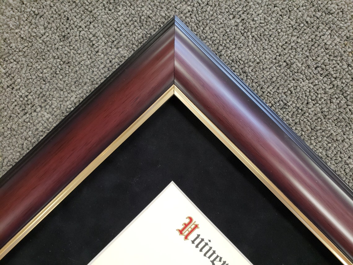 Handmade Diploma Frame for College Diploma Size 8 1/2" X 11" (black ...