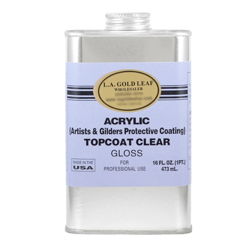 L.A. GOLD LEAF - Acrylic Topcoat Gloss - 1gallon - 1quart - 1pint - 1 ...