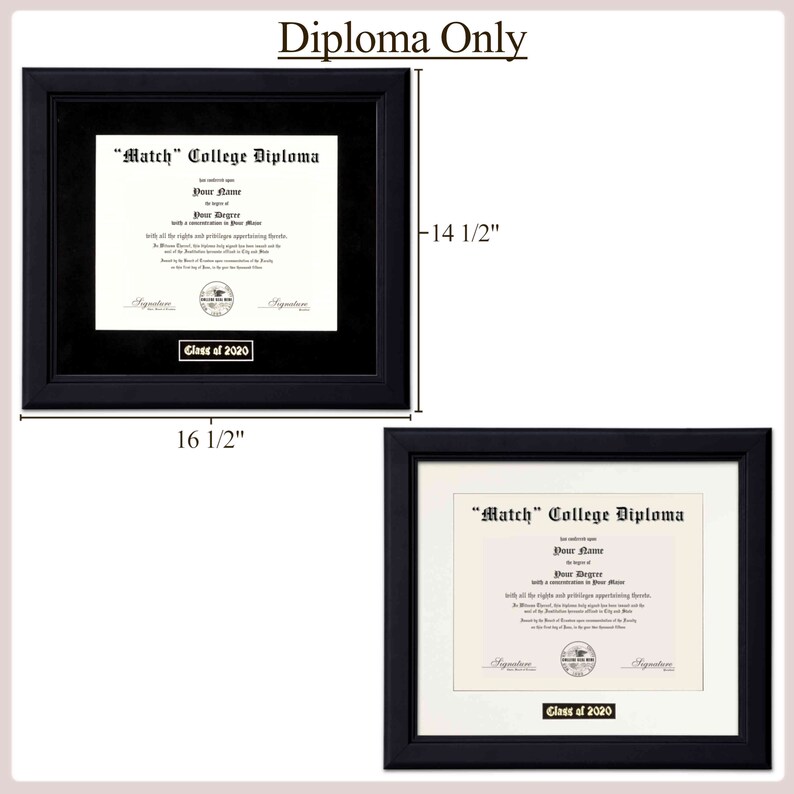Modern Diploma Frame for 8.5x11 Diploma, Tassel, and Picture W ...