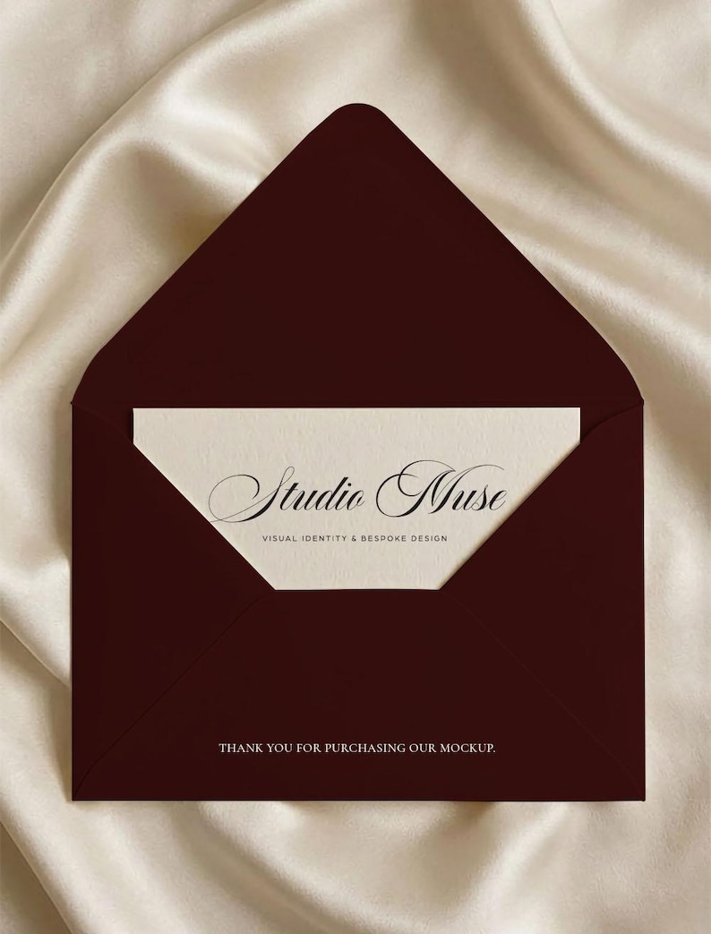 Cream Envelope PSD Mockup | Minimal Stationery, Wedding Invitation ...