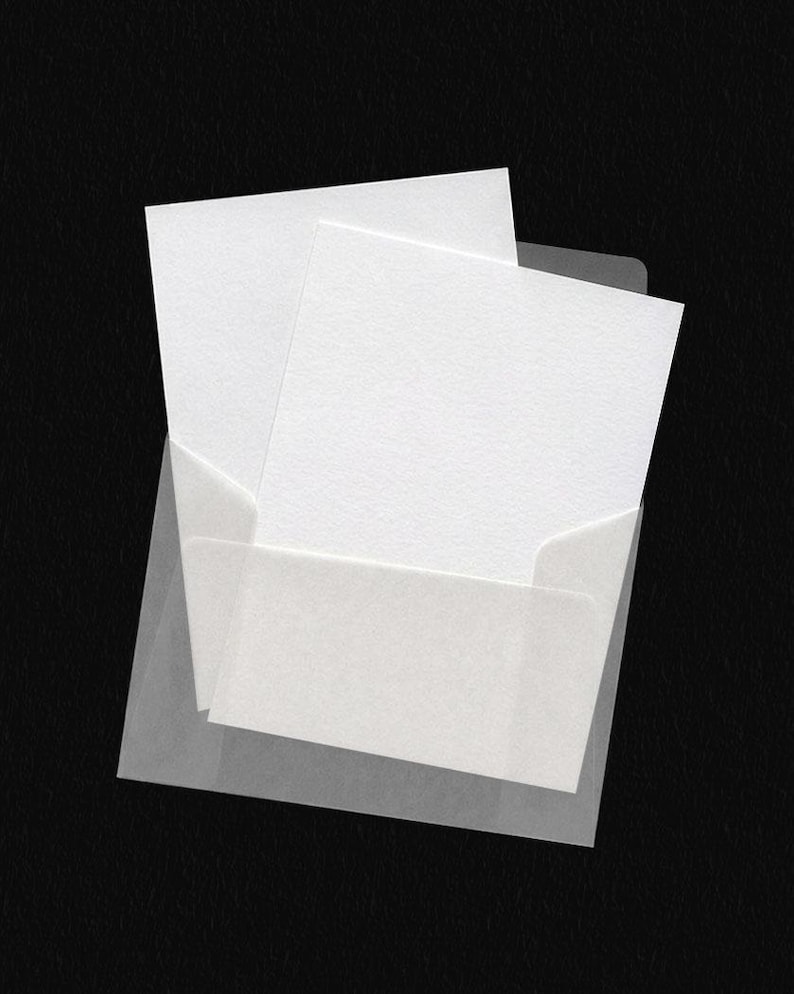 Vellum Envelope Stationery PSD Mockup, Minimalist Card Presentation ...