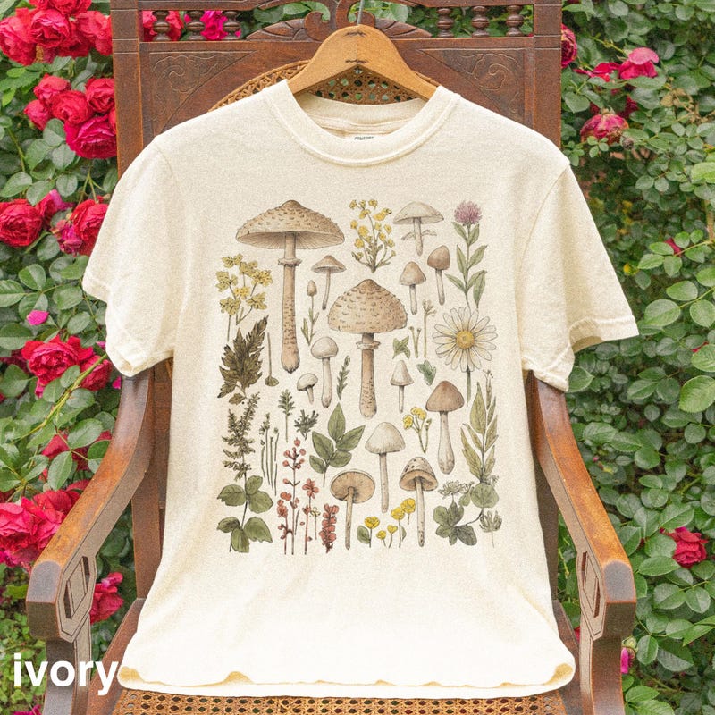 Mushroom Study Tshirt - Etsy