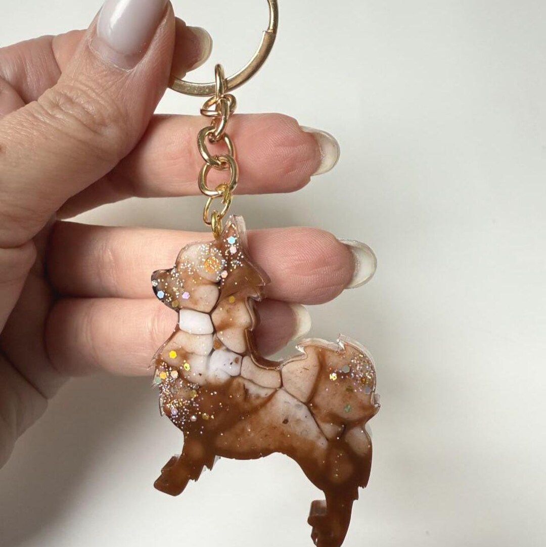 Yorkshire Terrier & Pomeranian Dog Keychain – Handmade Resin Dog Breed ...