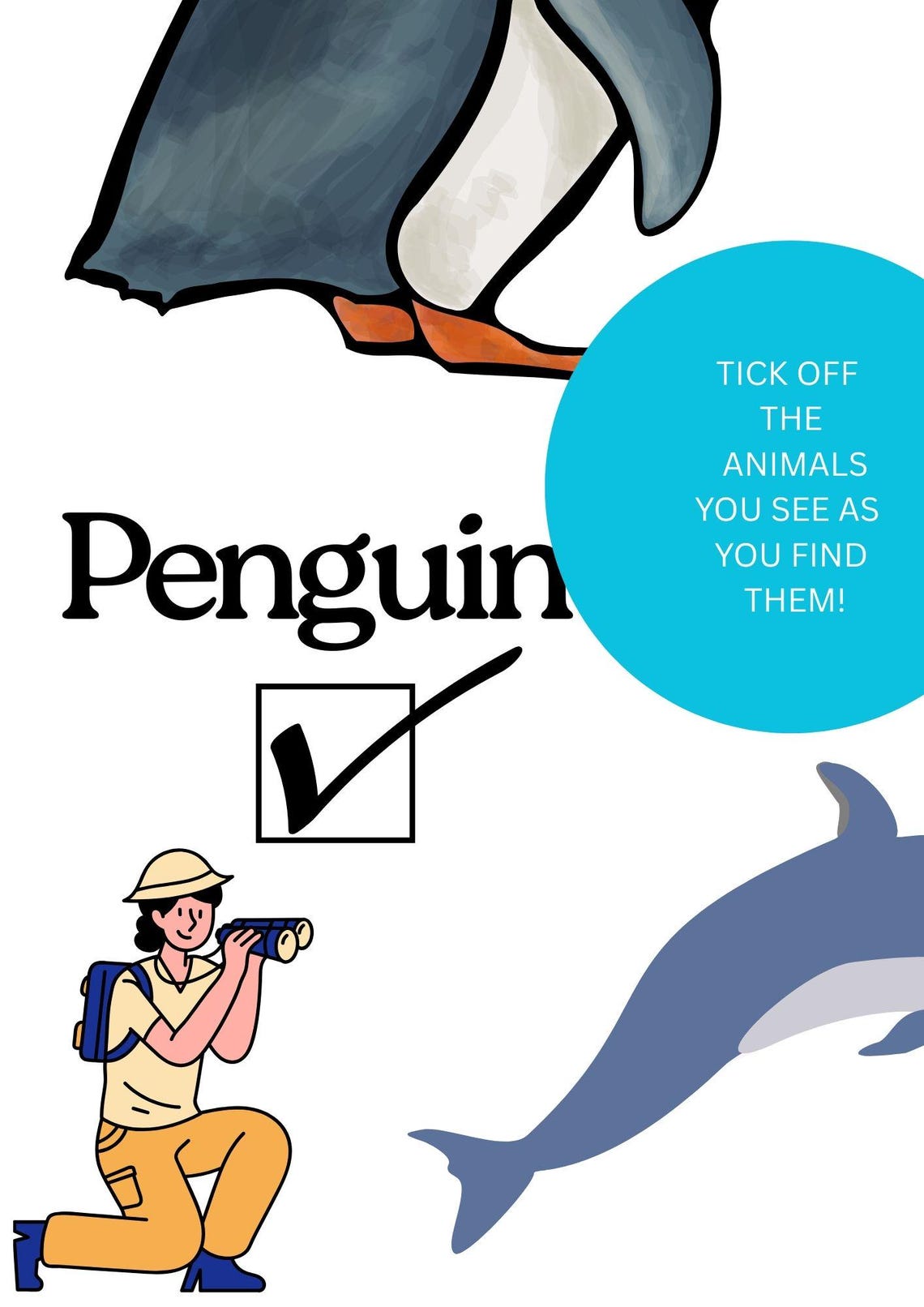 Australian Tasmania Wildlife Scavenger Hunt | Travel Animal Checklist ...