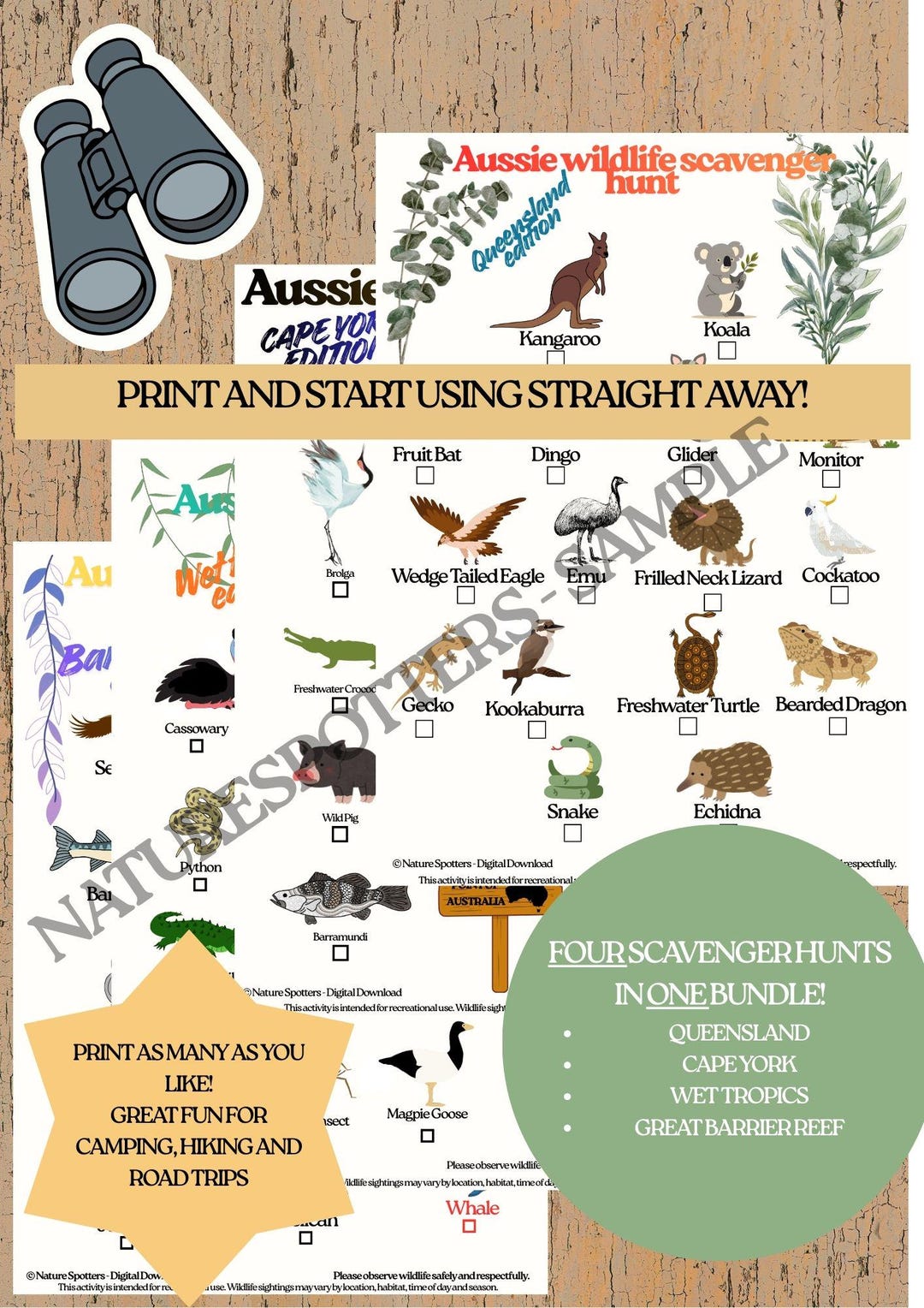 Queensland Wildlife Scavenger Hunt | Australian Travel Checklist ...