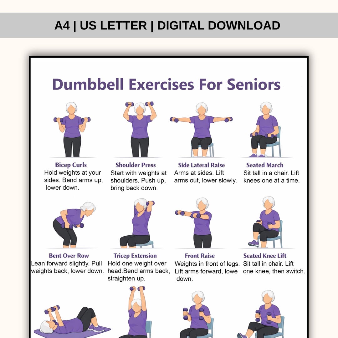 Dumbbell Exercises for Seniors – Safe Strength Training at Home - Etsy