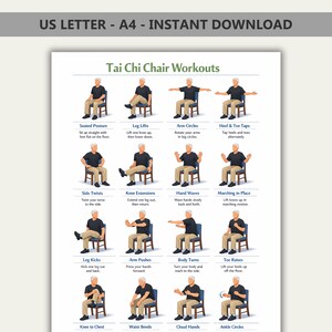 Tai Chi Exercise Charts to Download - Etsy
