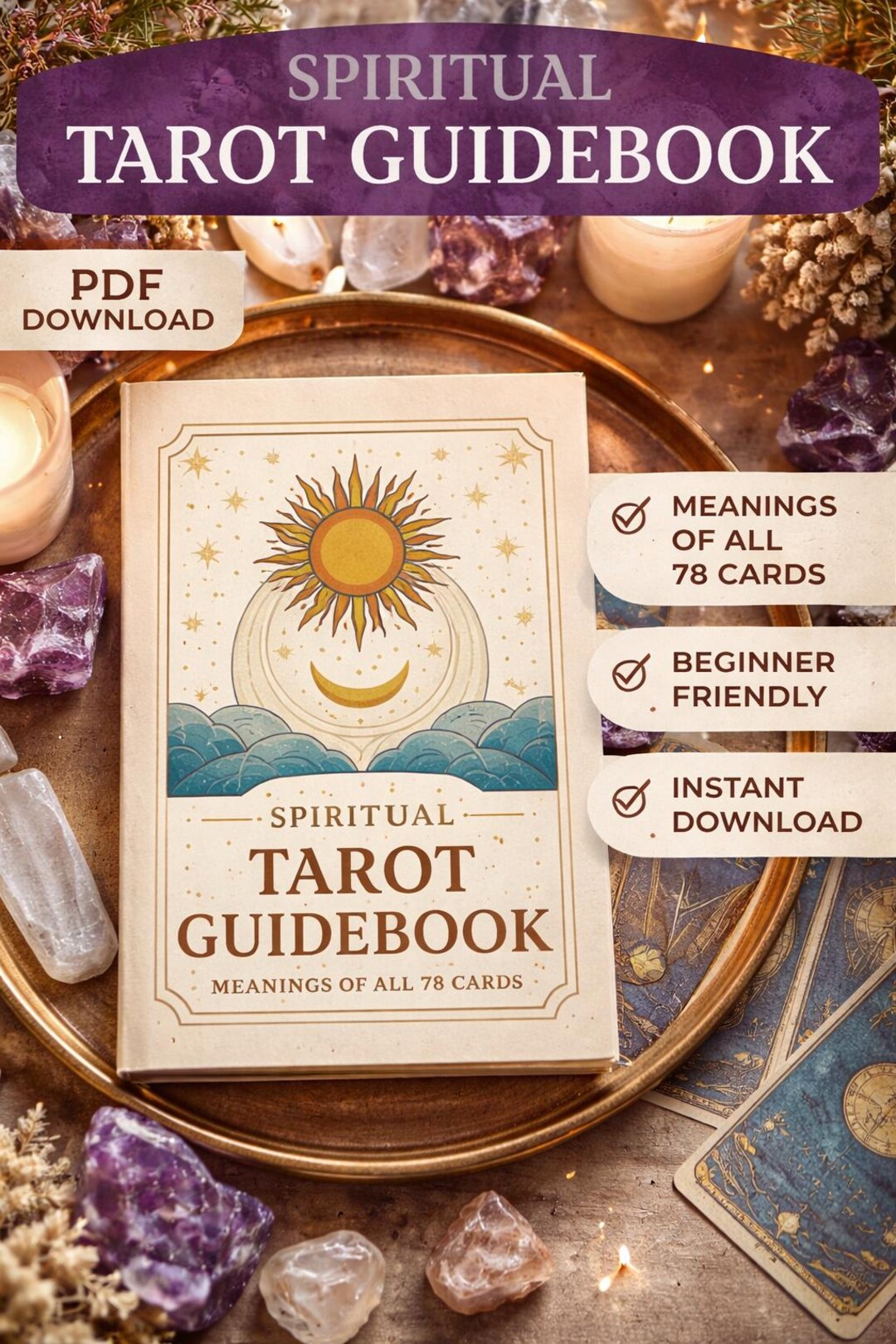 Spiritual Tarot Guidebook PDF – Meanings of All 78 Tarot Cards ...