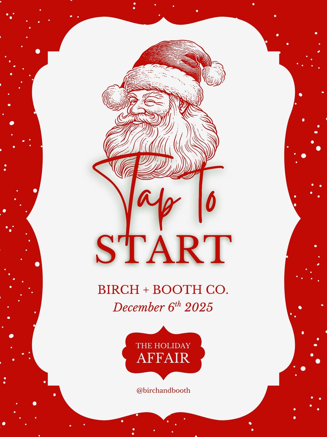 Photo Booth Tap to Start | Holiday Christmas Theme - Etsy