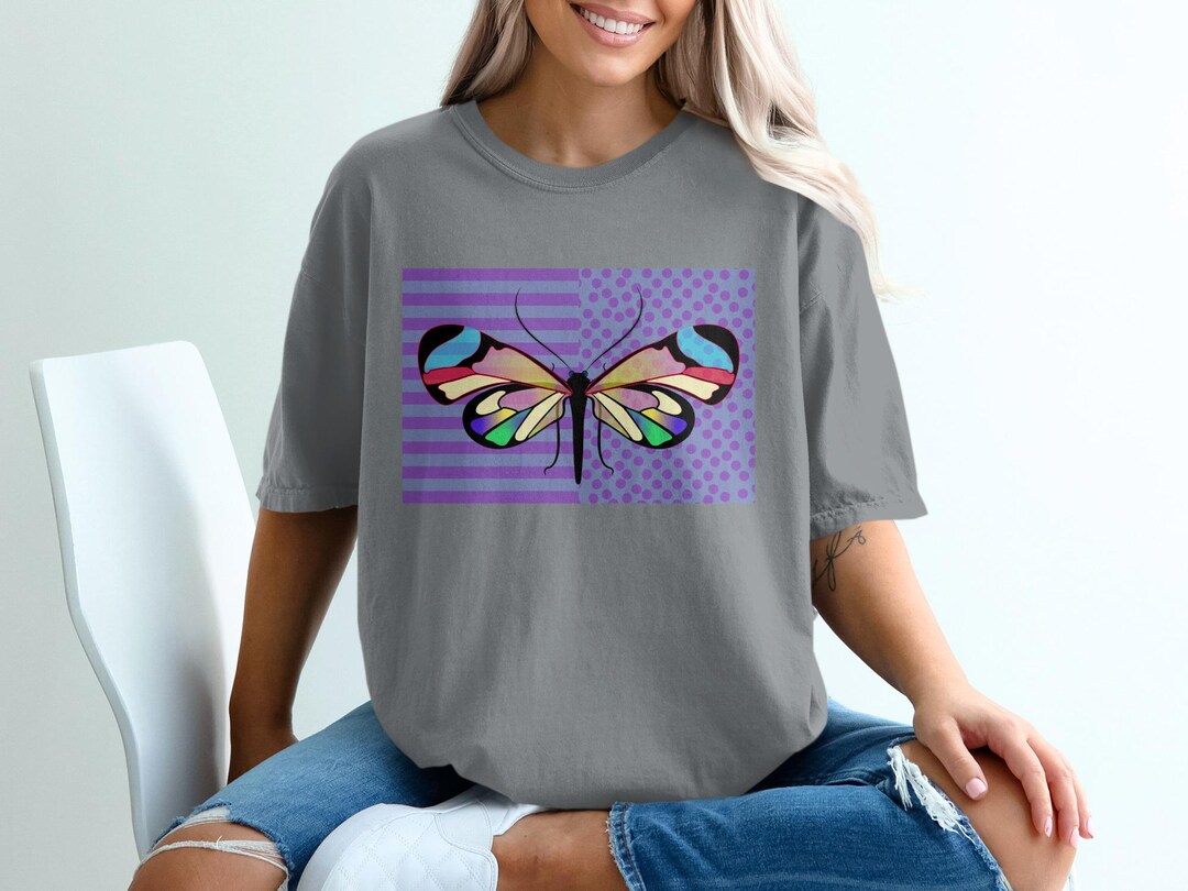 Camiseta de mariposa estilo Pop Art / Camiseta gráfica Y2K, camiseta ...