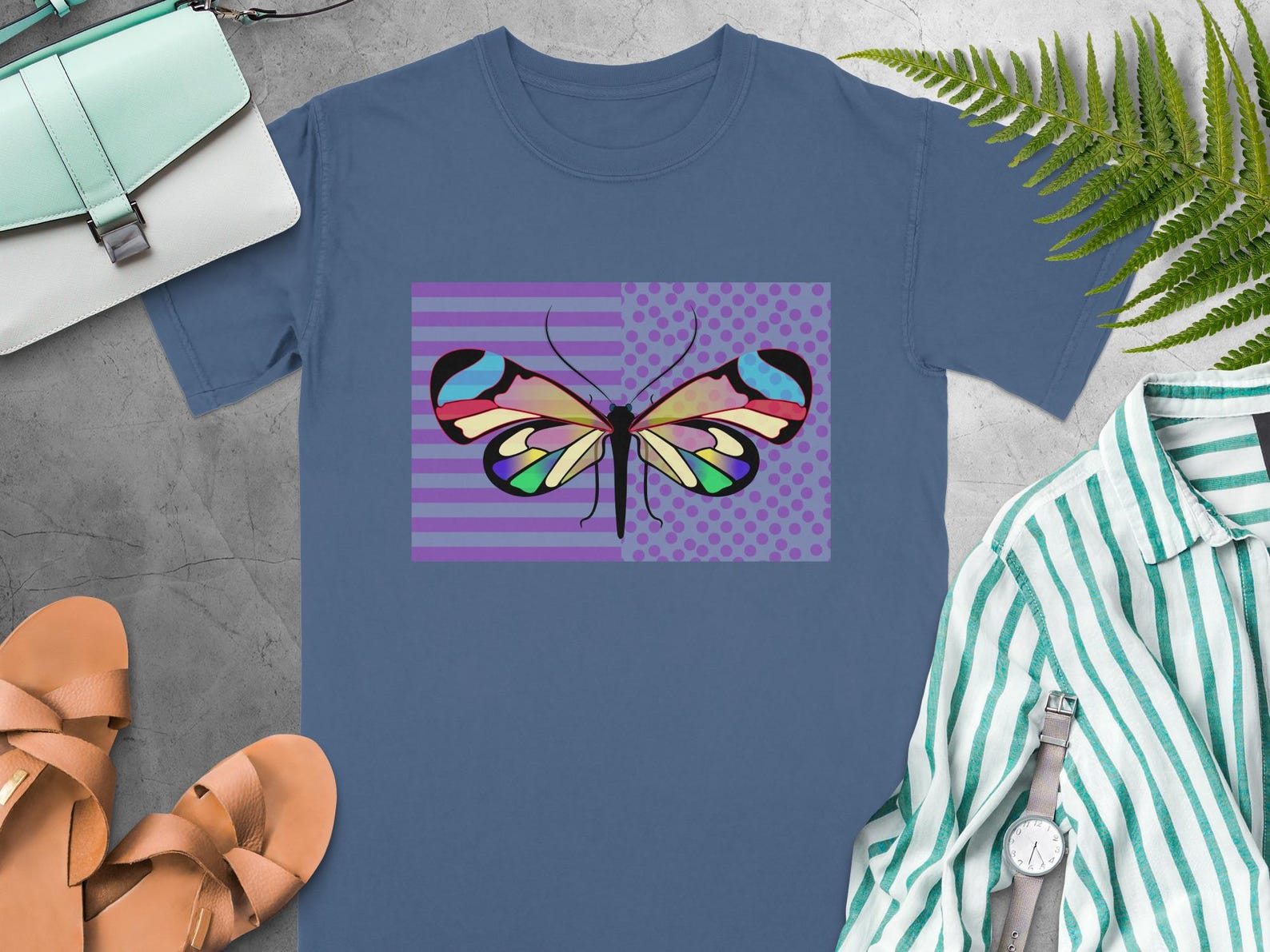 Camiseta de mariposa estilo Pop Art / Camiseta gráfica Y2K, camiseta ...