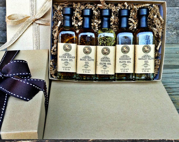 Olive Oil Sampler Gift Box Holiday Gourmet Gift Box Gourmet Sampler ...