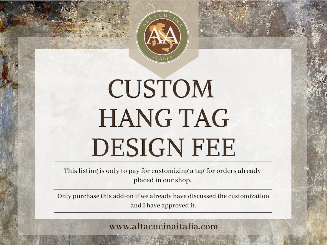 Custom Hang Tag Design Listing Upgrade - (ONLY for Customizing a ...