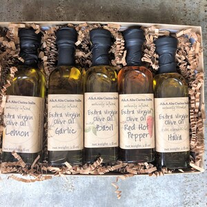 Olive Oil Sampler Gift Box - Holiday Gourmet Gift Box - Gourmet Sampler ...