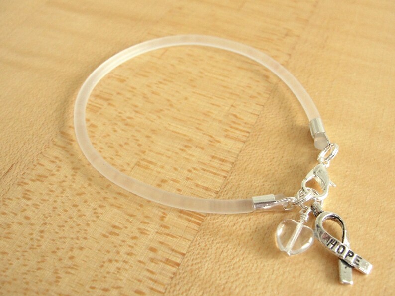 Clear Awareness Bracelet rubber Invisible Illness | Etsy