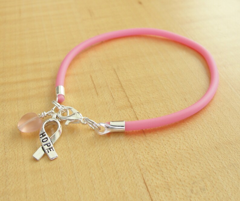 Pink Awareness Bracelet (rubber) / Breast Cancer Awareness - Etsy