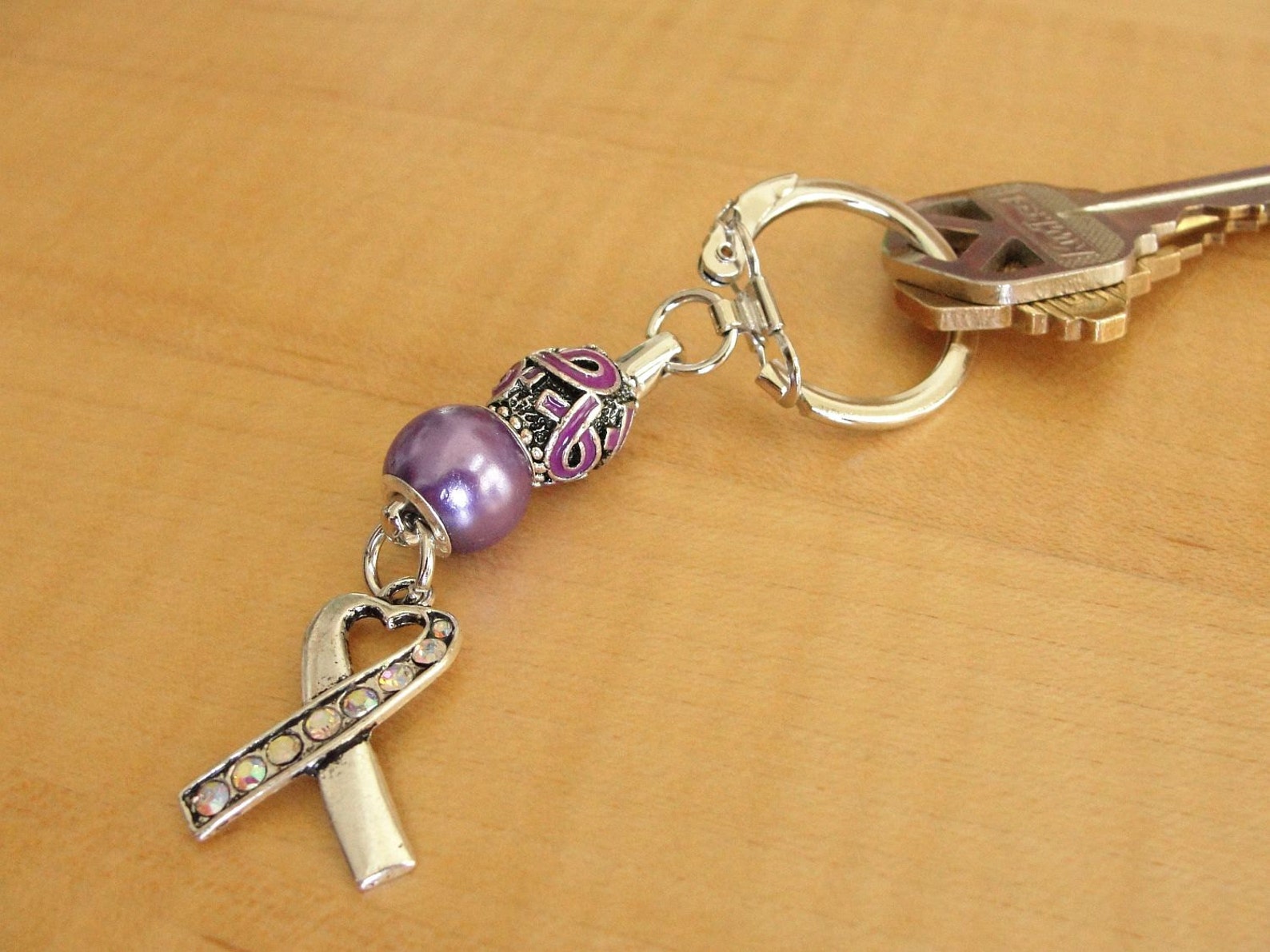 Purple Awareness Keychain ADD ADHD Alzheimers Crohns - Etsy